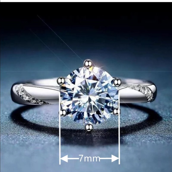 Jewelry | Brand New Sterling Silver S925 White Sapphire Ring | Poshmark